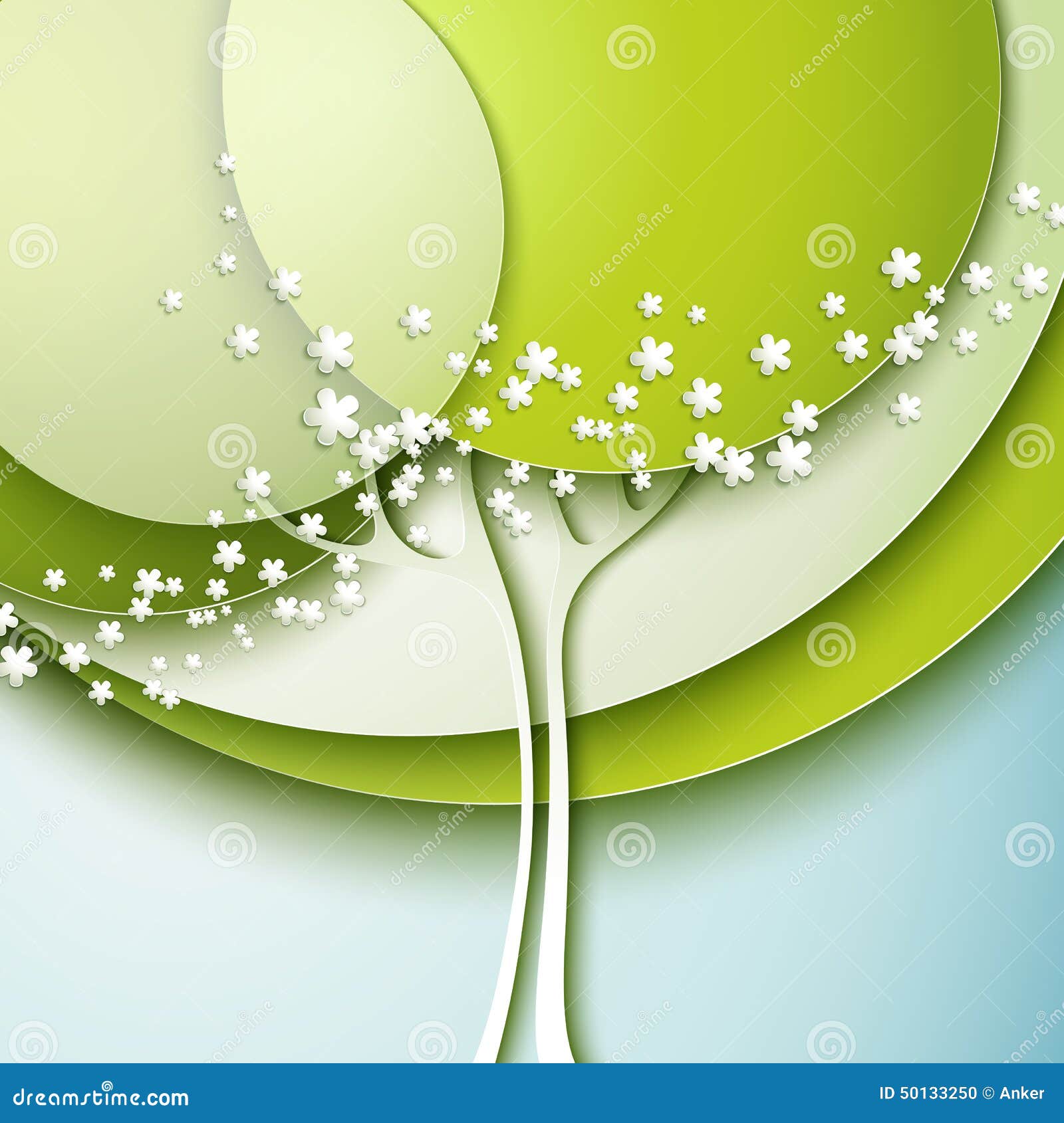 Abstract spring tree stock vector. Illustration of decorative - 50133250