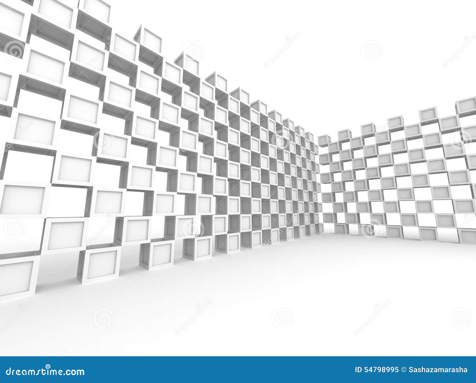 Abstract Square Blocks Wall Design Background Stock Illustration ...