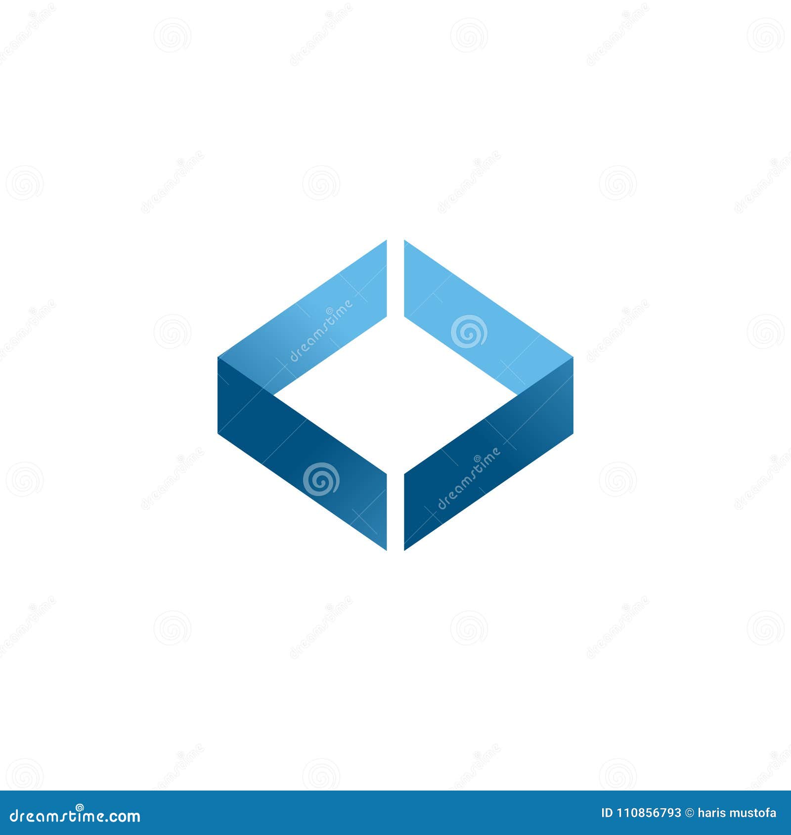 Abstract Square with Blue Color Stock Vector - Illustration of logo ...