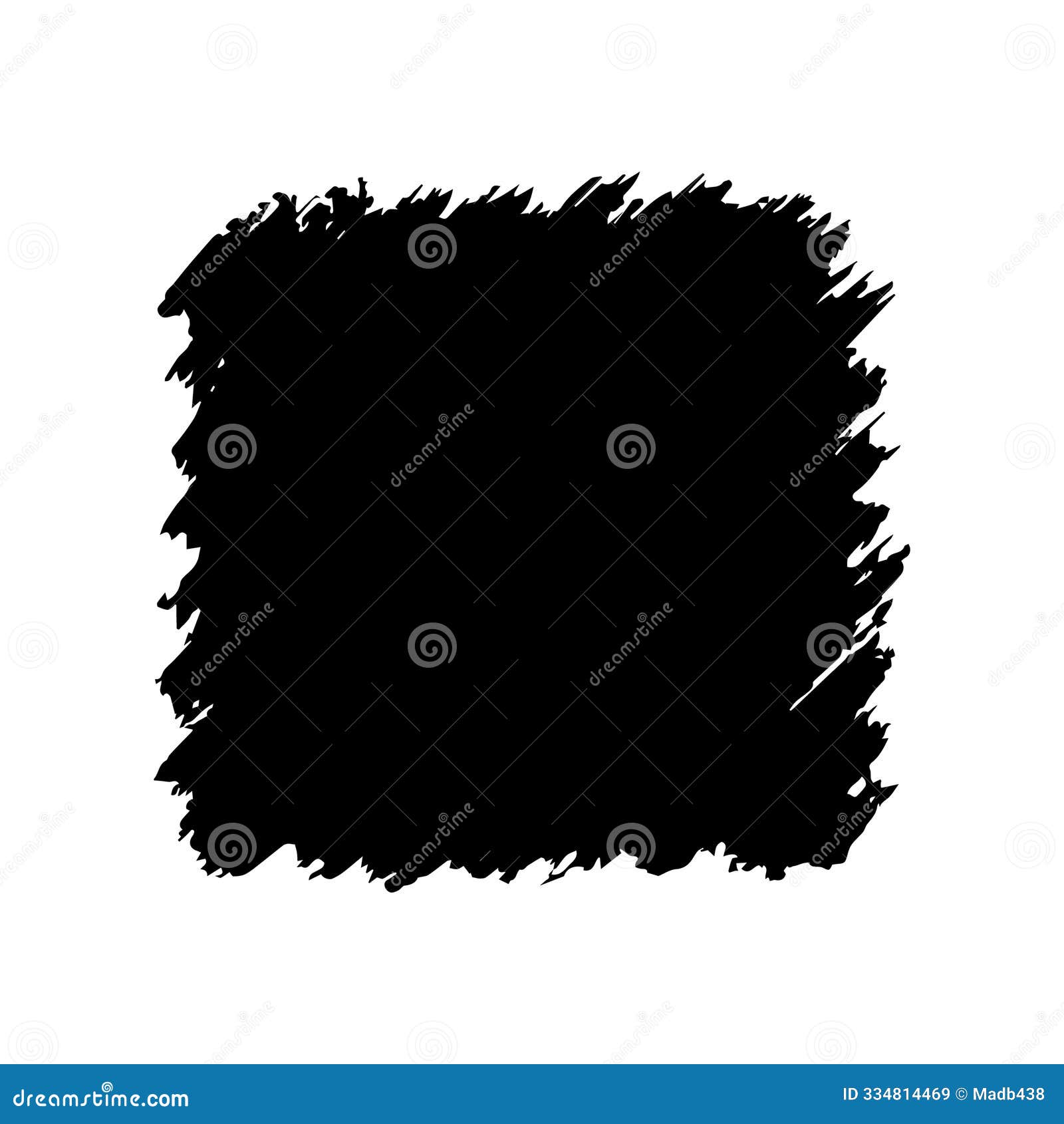 Abstract Square with Brush Strokes. Stock Illustration - Illustration ...