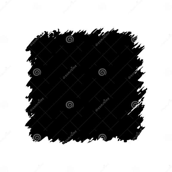 Abstract Square with Brush Strokes. Stock Illustration - Illustration ...
