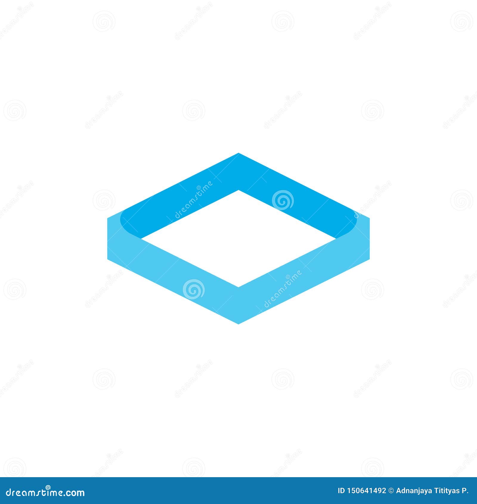 Abstract Square Curves 3d Simple Logo Vector Stock Vector ...