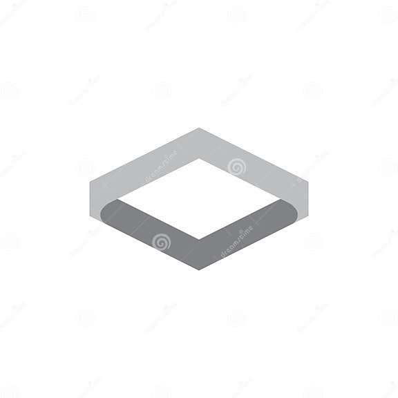 Abstract Square Curves 3d Simple Logo Vector Stock Vector ...