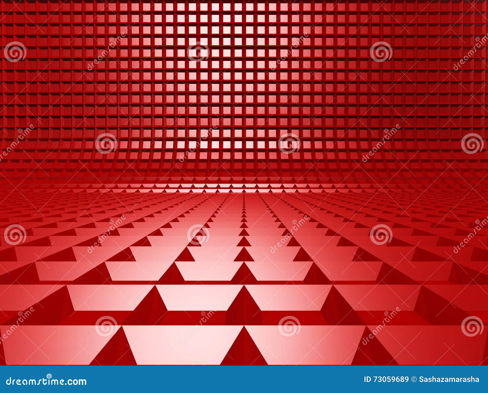 Abstract Square Design Architecture Red Background Stock Illustration ...