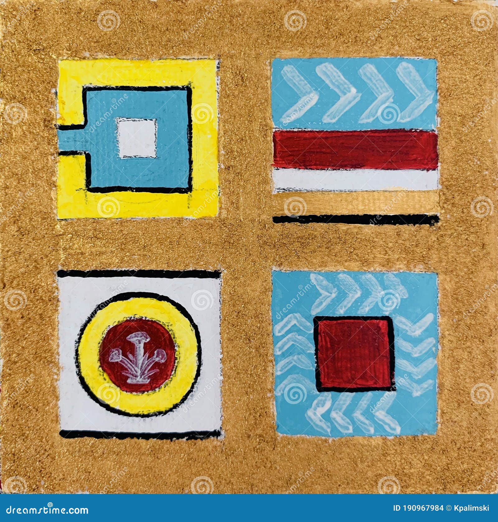 Abstract Square Elements and Symbols Stock Illustration - Illustration ...