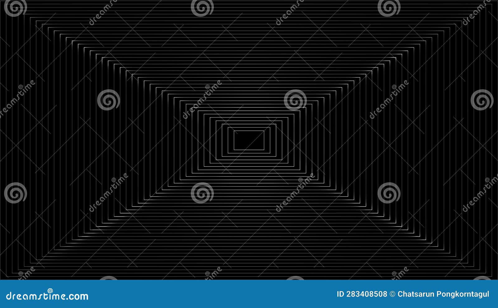 Abstract Square Effect Lines Pattern on Black Background Stock Vector ...