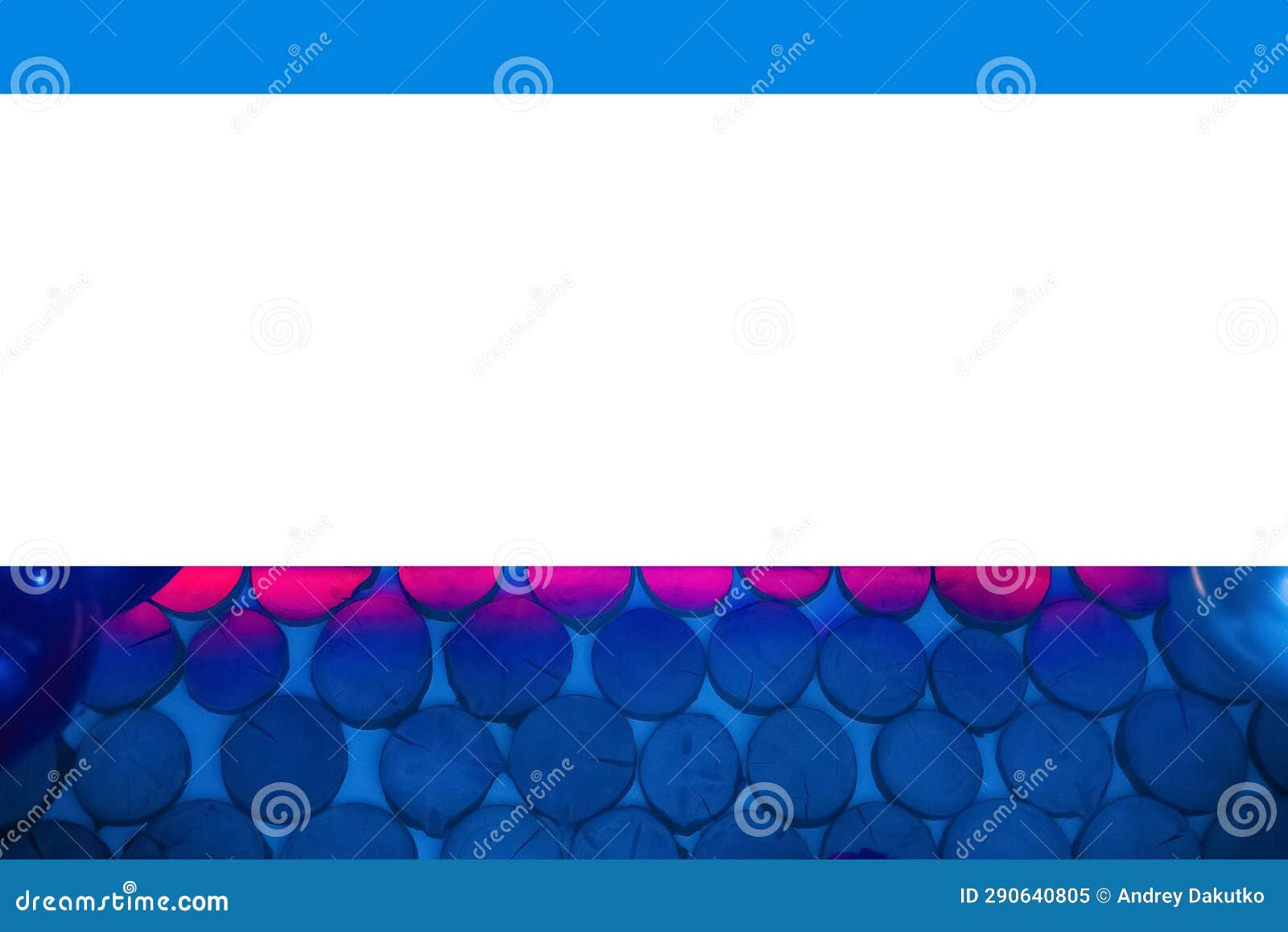 Abstract Square Frame Design Color Blue Neon Light Blank Space Text ...