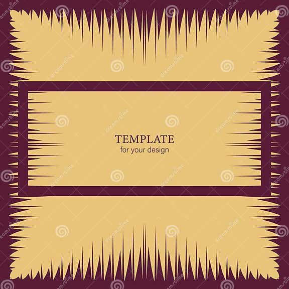 Abstract Square Frame with Dynamic Curved Lines Stock Illustration ...