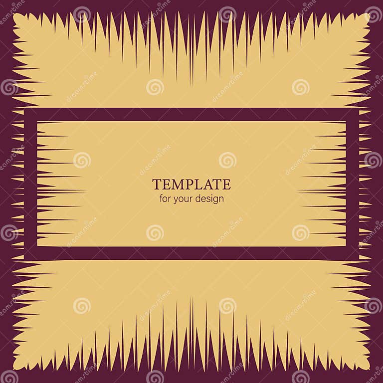 Abstract Square Frame with Dynamic Curved Lines Stock Illustration ...