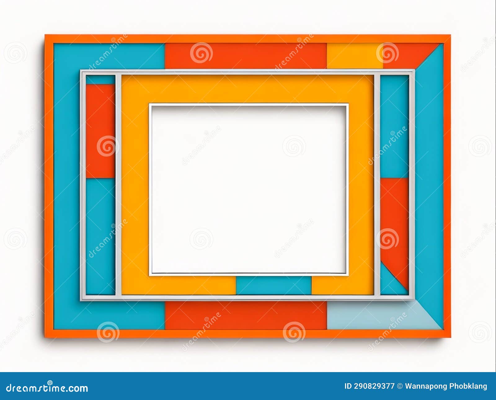 Abstract Square Frame Illustration Creative Geometric Artwork in Modern ...