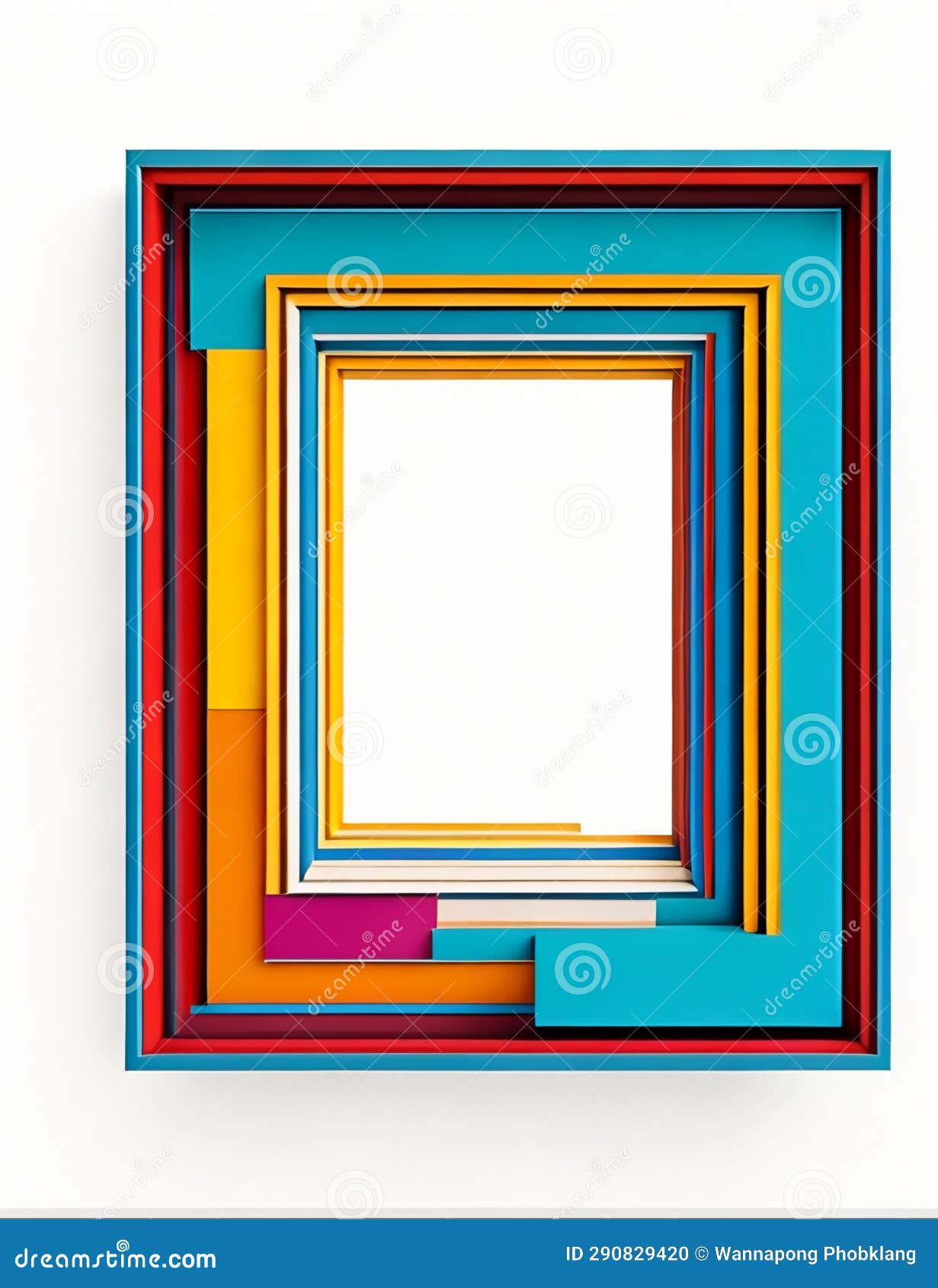 Abstract Square Frame Illustration Creative Geometric Artwork in Modern ...
