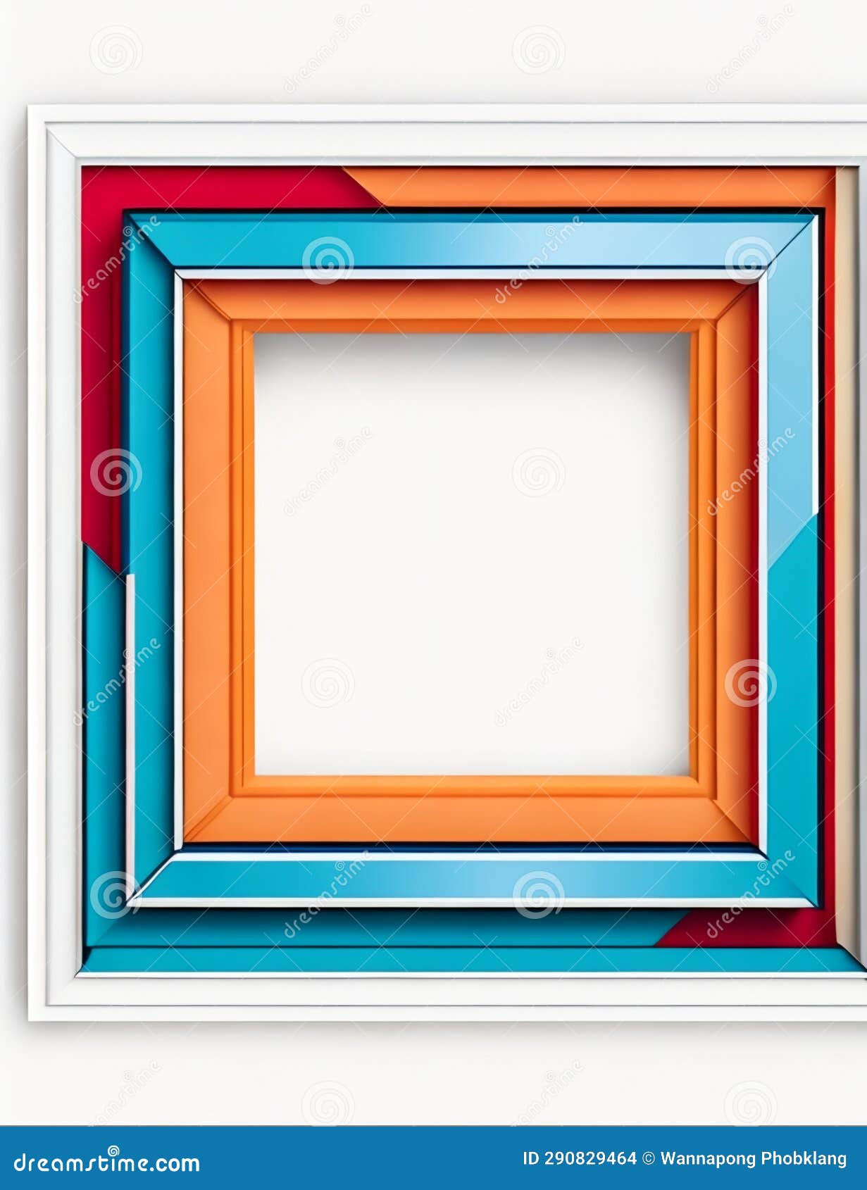 Abstract Square Frame Illustration Creative Geometric Artwork in Modern ...