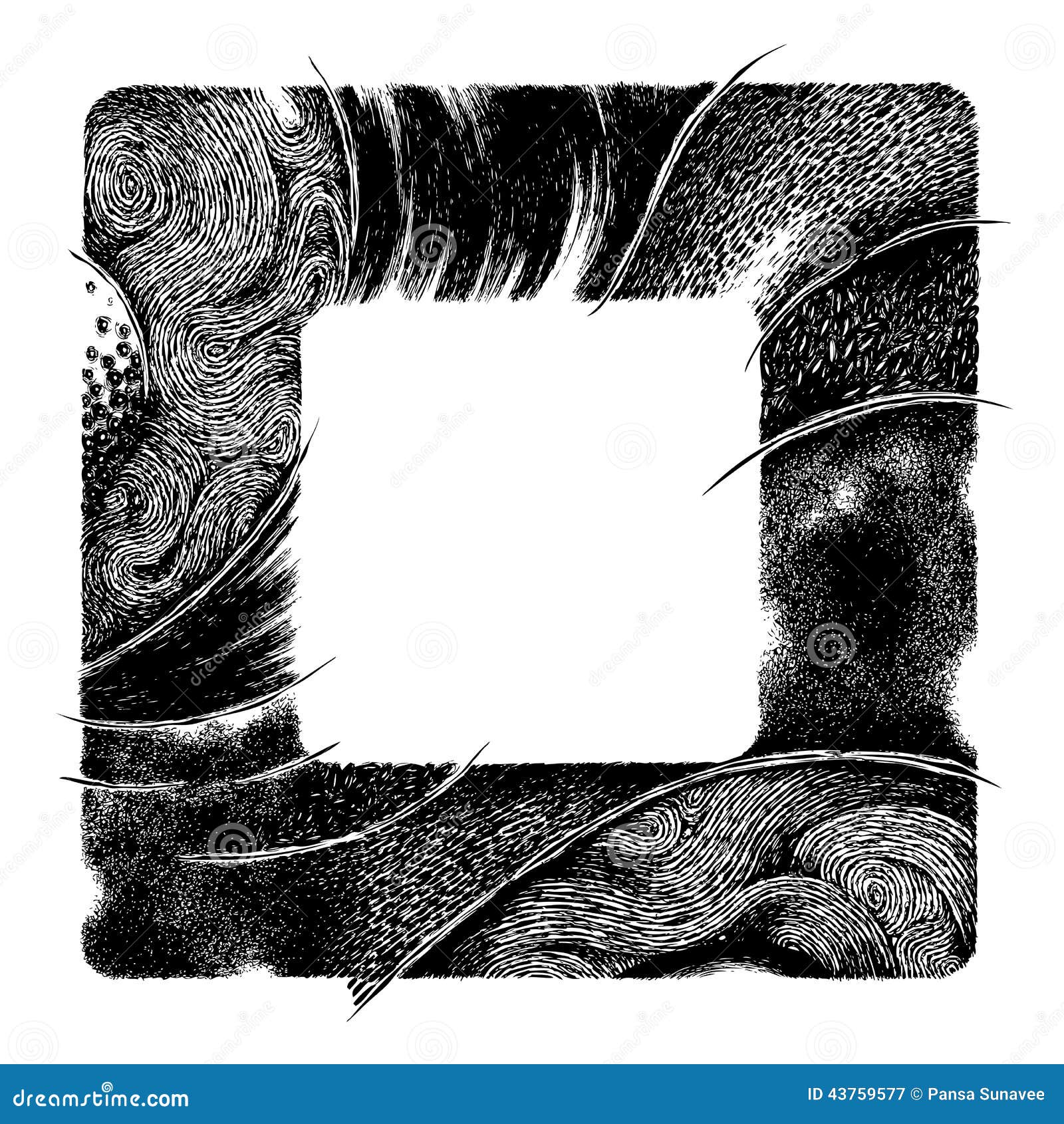 Abstract square frame stock vector. Illustration of draw - 43759577