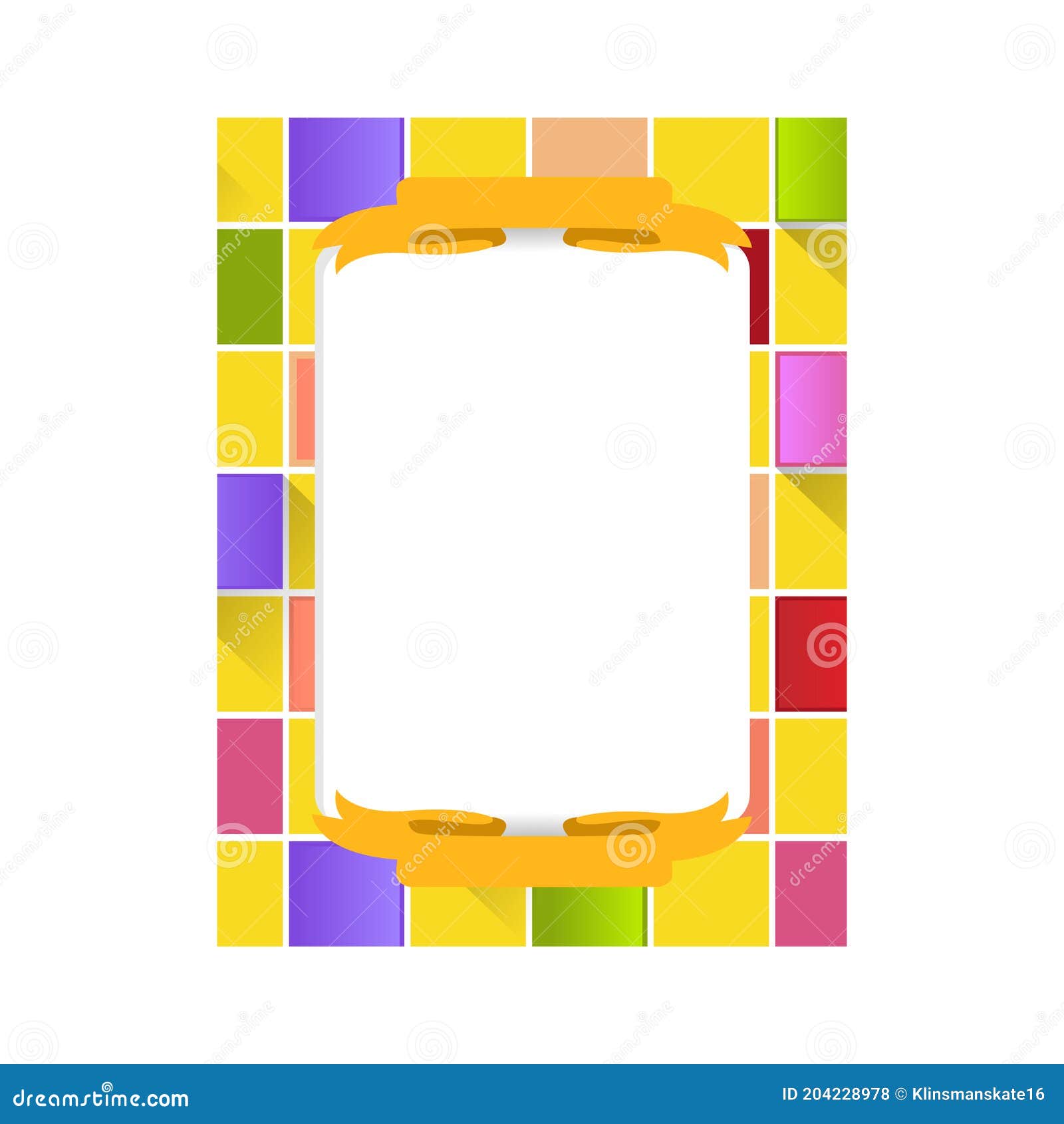 Abstract Square Frame Photo Template Design Decoration Stock ...
