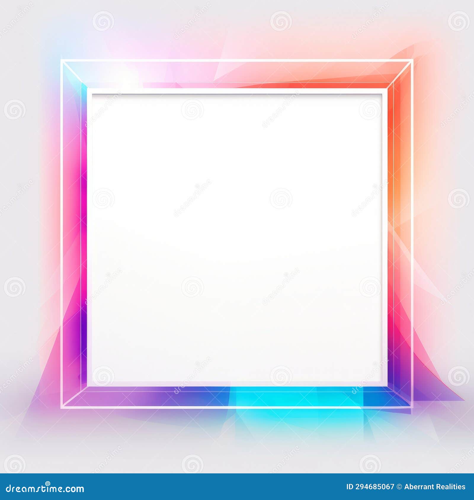 Abstract Square Frame on a White Background Stock Illustration ...