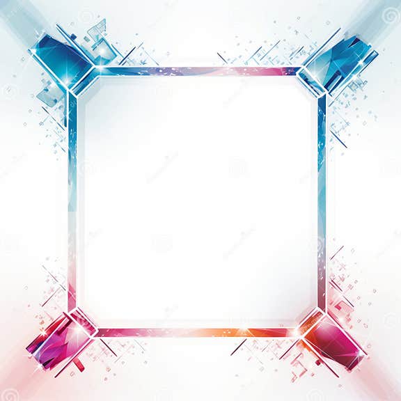 Abstract Square Frame on a White Background Stock Illustration ...
