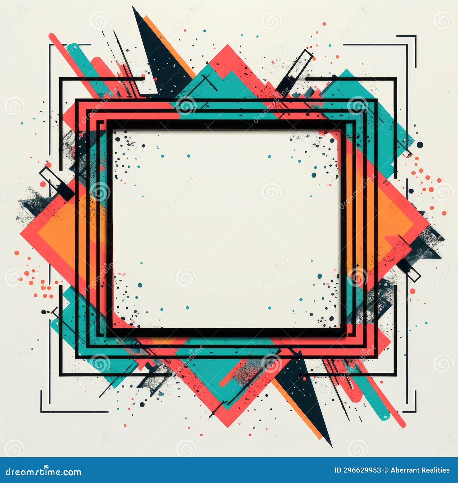 Abstract Square Frame on a White Background Stock Illustration ...