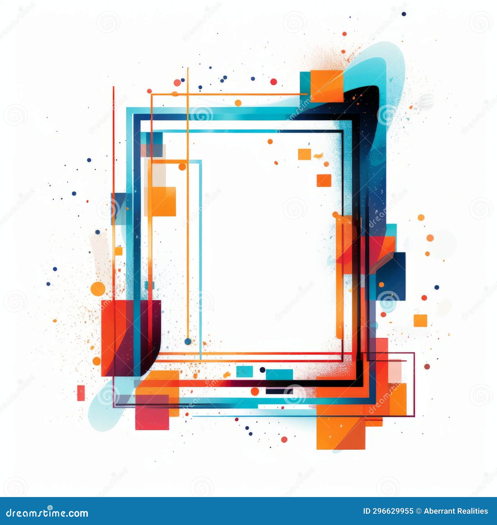 Abstract Square Frame on White Background Vector Illustration Stock ...