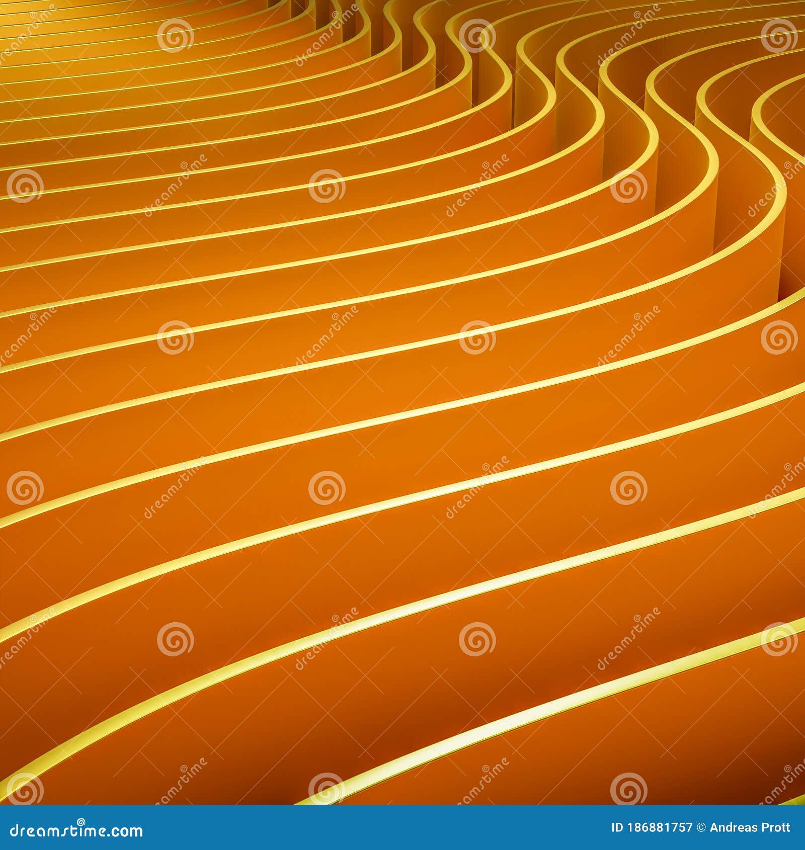 Abstract Golden Curves Background Stock Illustration - Illustration of ...