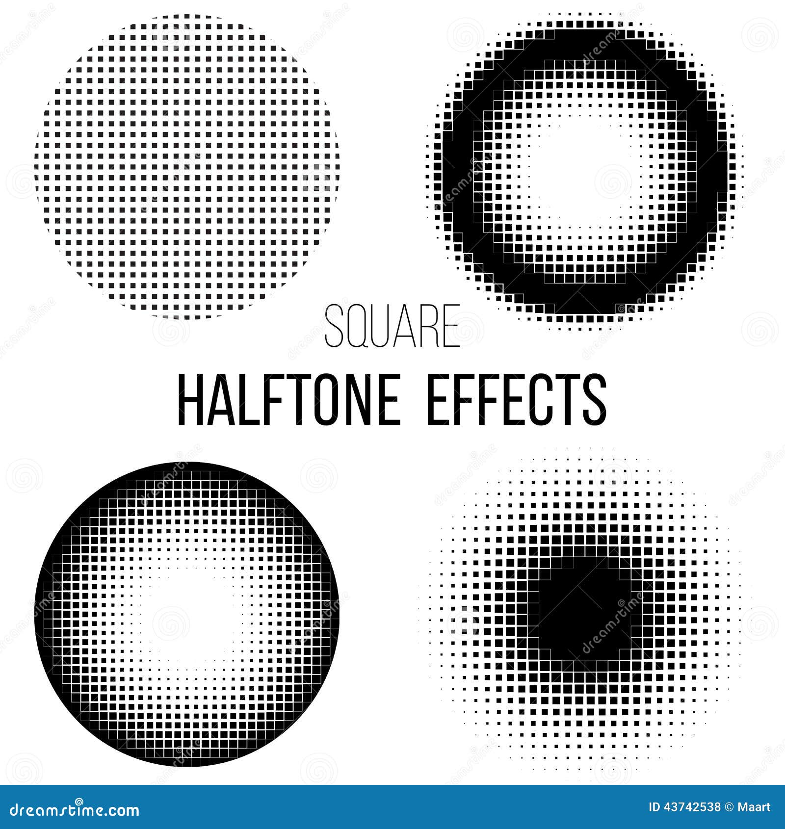Abstract square halftone stock vector. Illustration of group - 43742538