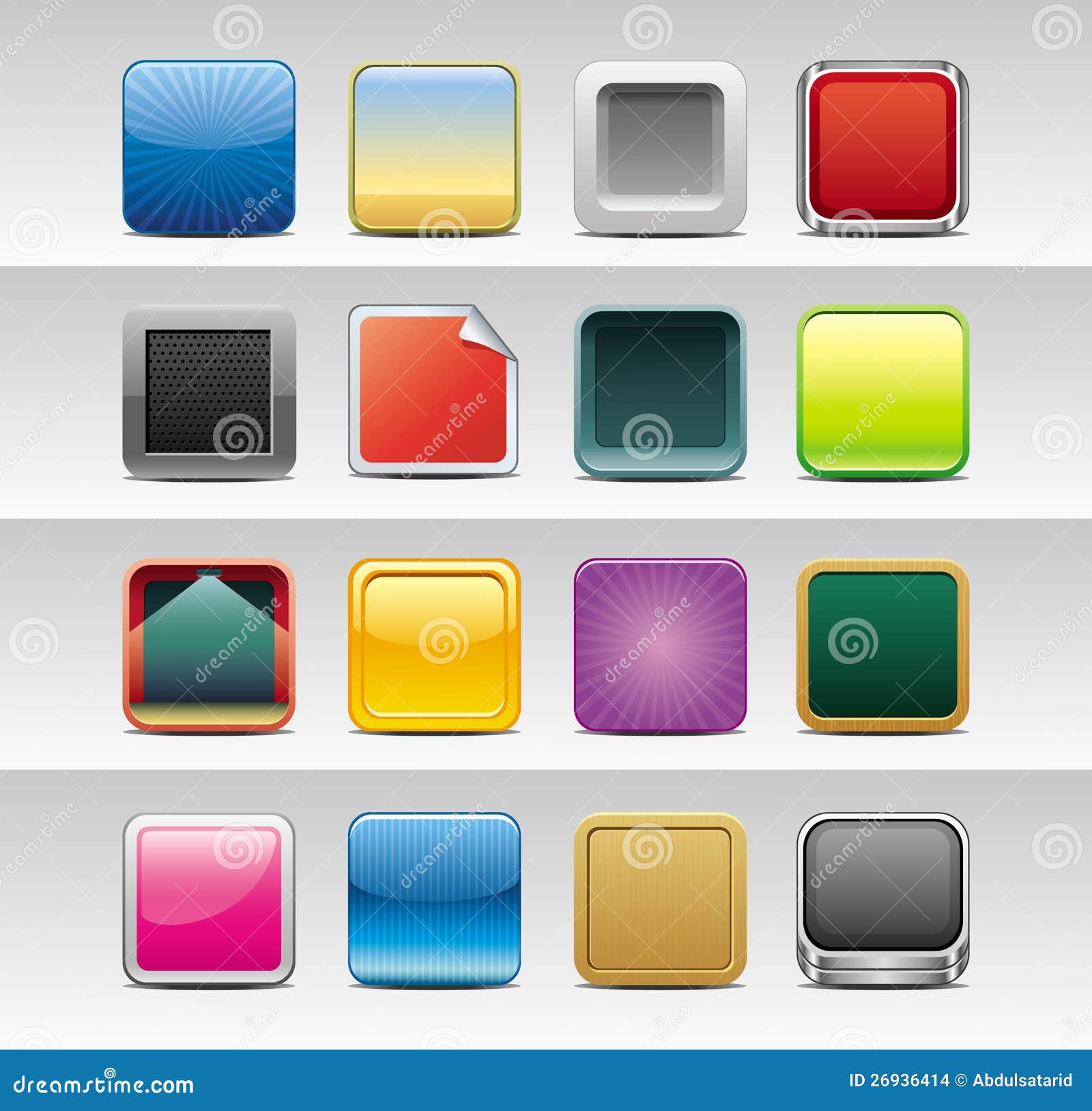 Abstract square icons stock vector. Illustration of bright - 26936414