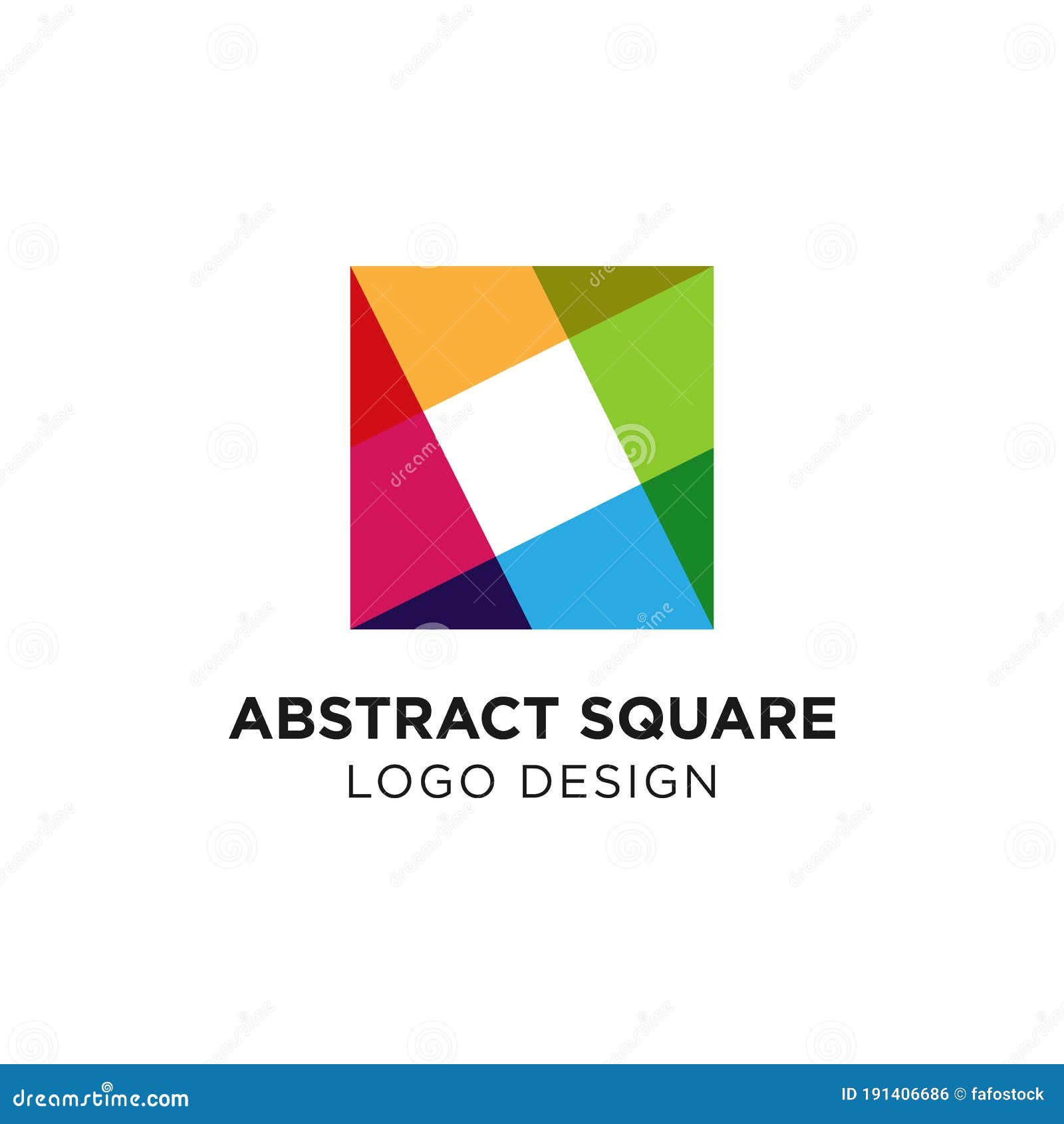Abstract Square Logo Design Template. Stock Vector - Illustration of ...
