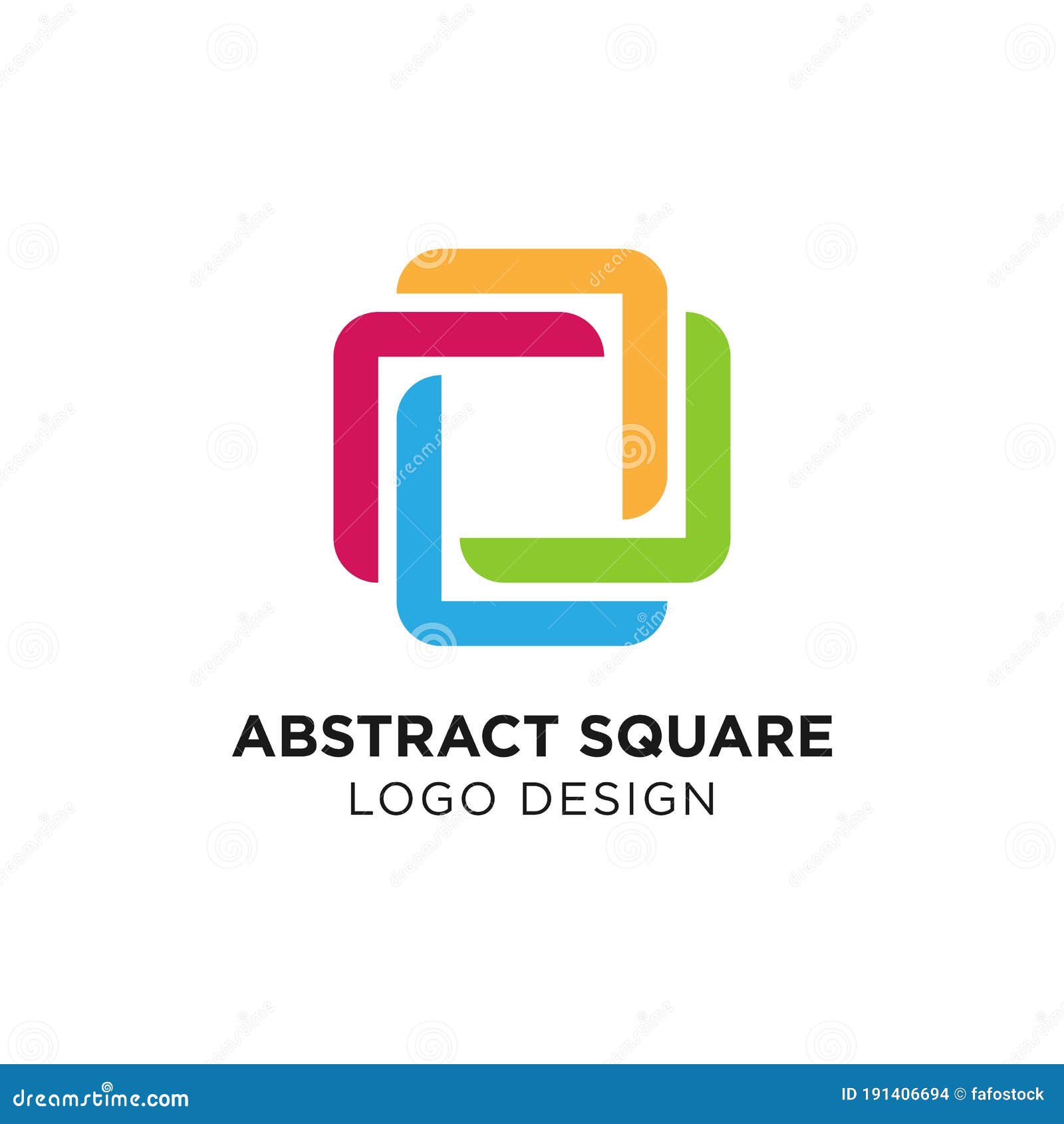 Abstract Square Logo Design Template. Stock Vector - Illustration of ...