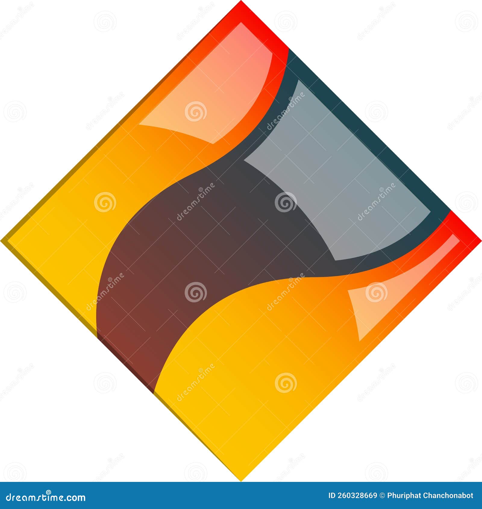 Abstract Square Logo Illustration in Trendy and Minimal Style Stock ...