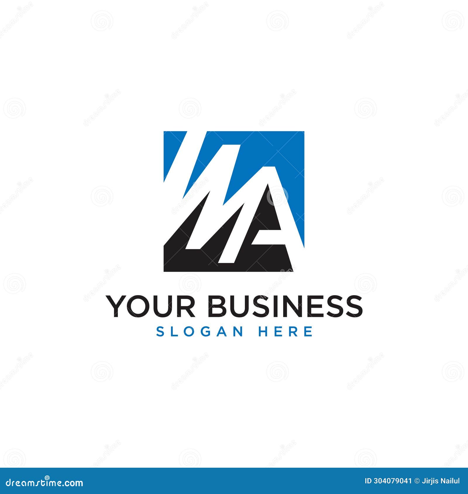 Abstract Square MA Letter Branding Logo Design Concept Stock ...