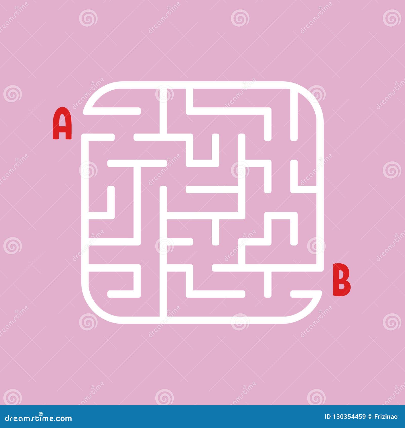 Abstract Square Maze. Easy Level of Difficulty. Game for Kids. Puzzle ... Abstract Square Maze. Easy Level of Difficulty. Game for Kids. Puzzle ...