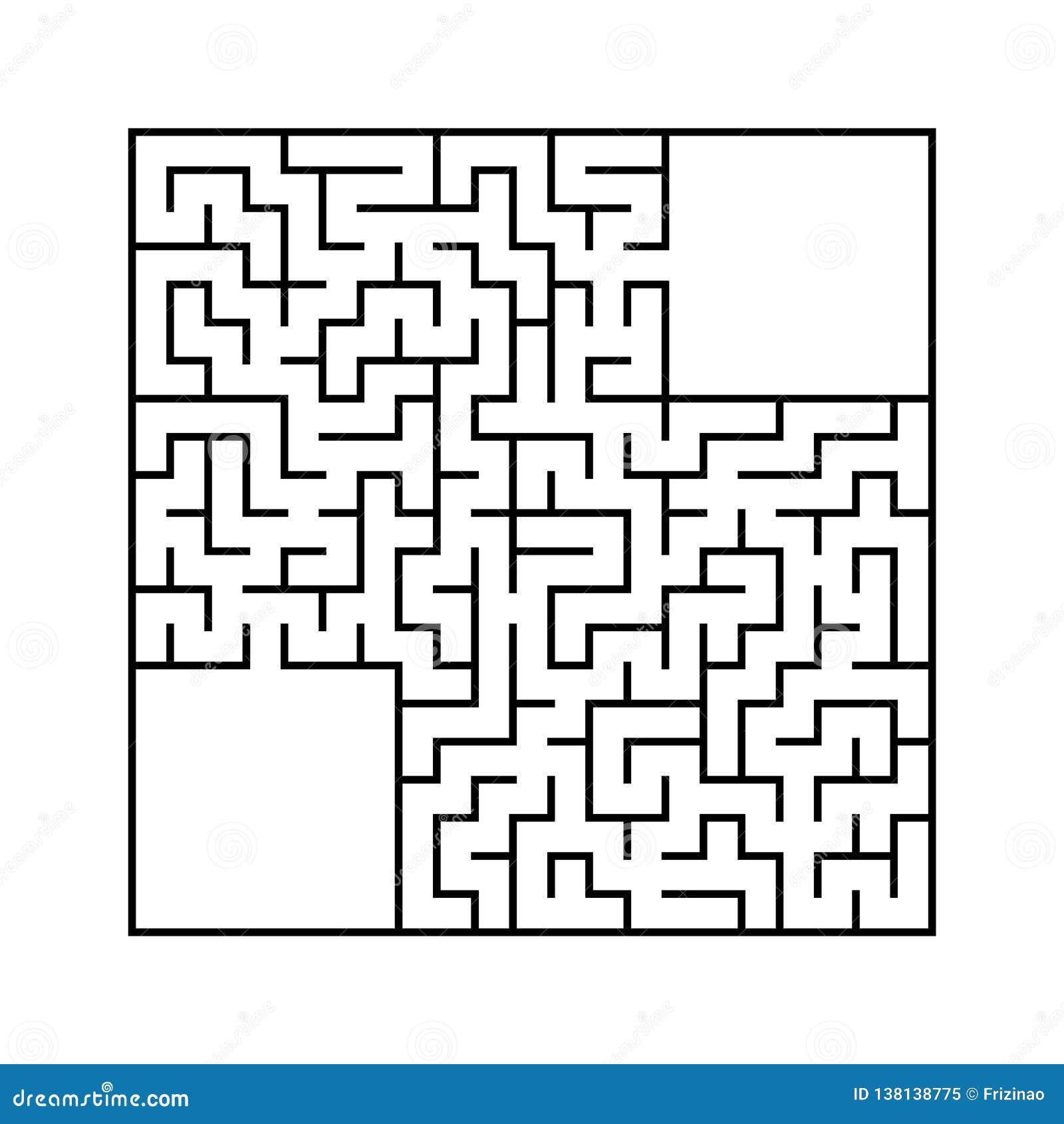 Abstract Square Maze with Entrance and Exit. an Interesting and Useful ...