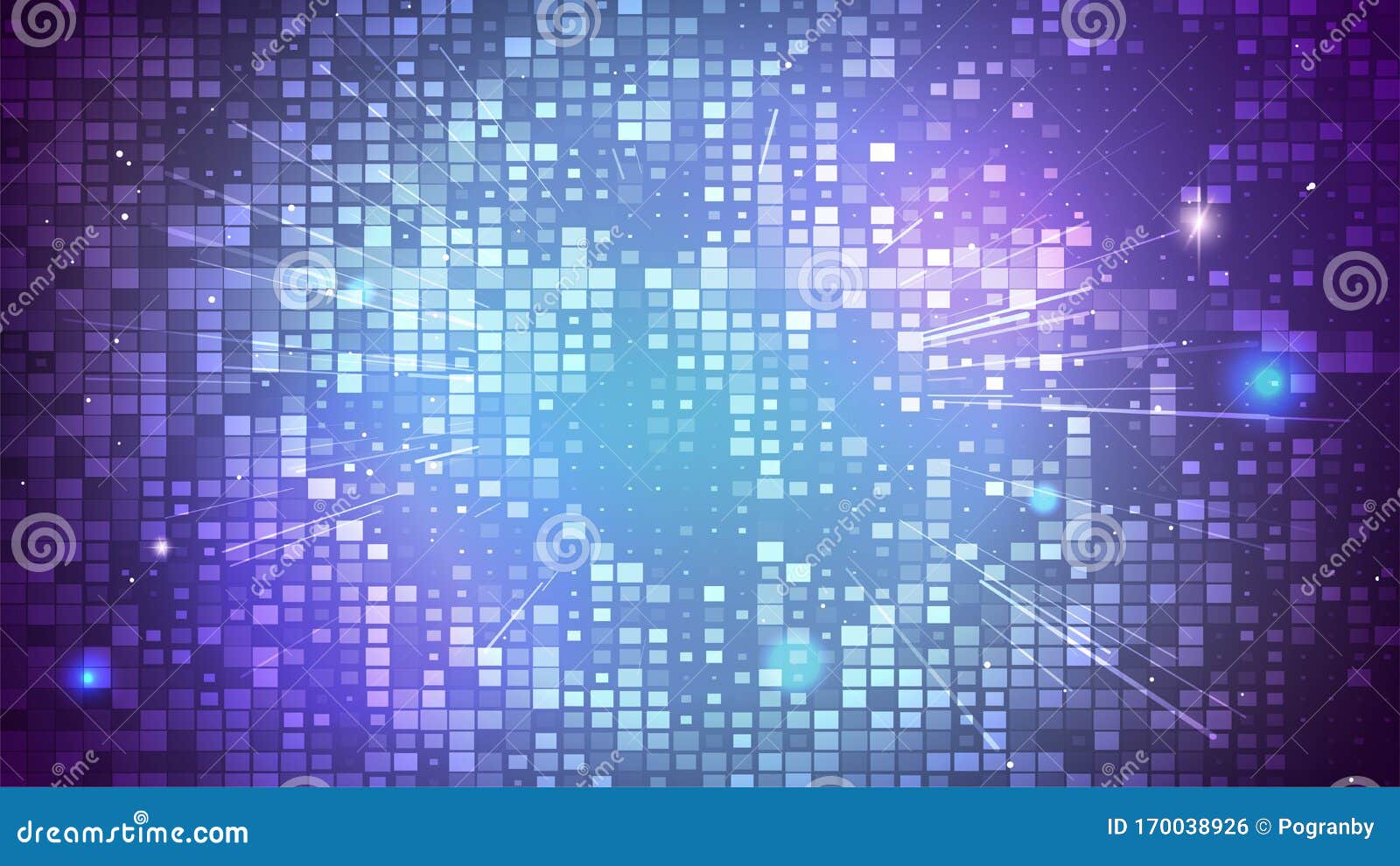 Abstract Square Pattern on Gradient Background. Pixel Tile Backdrop ...