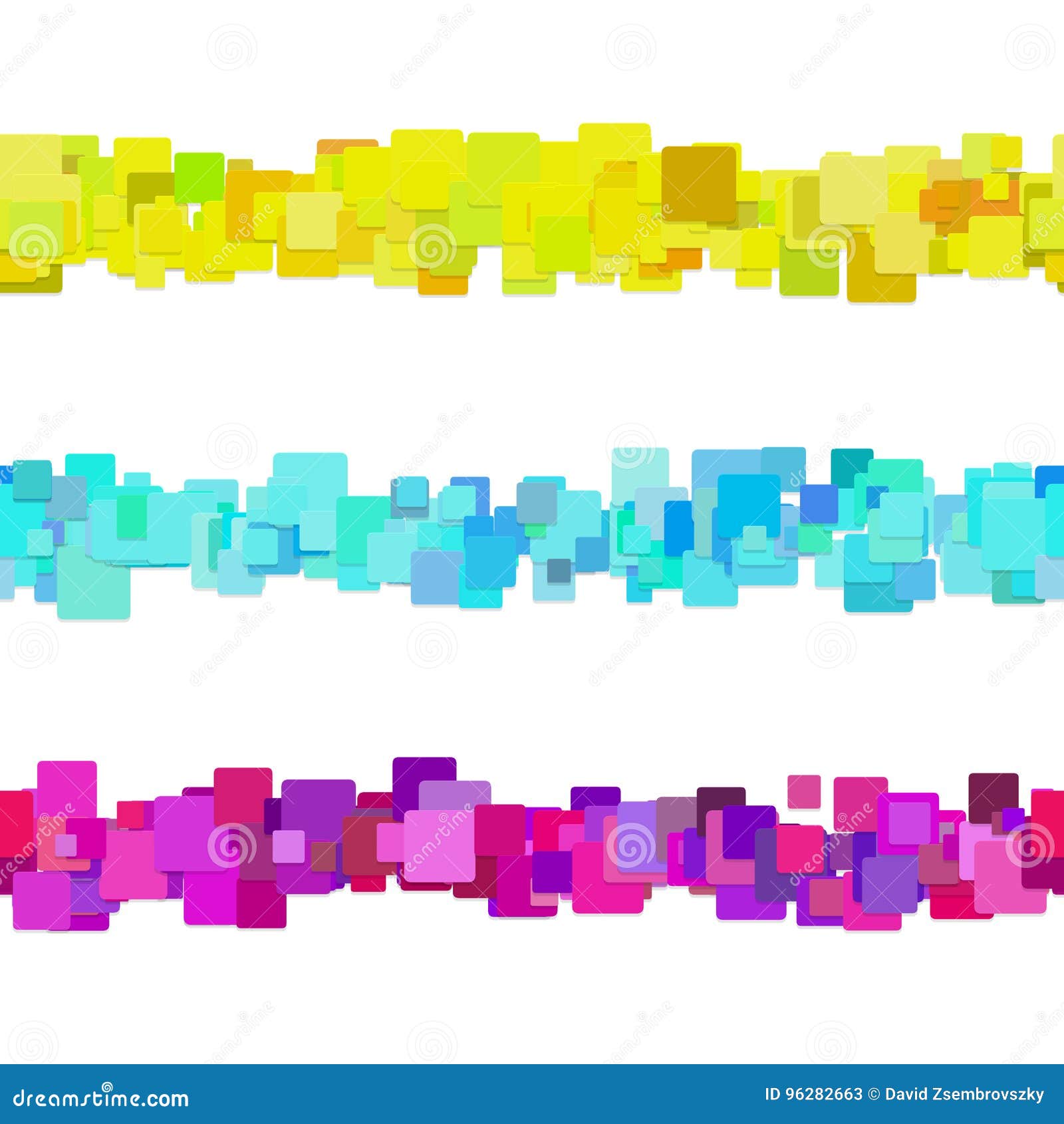 Abstract Square Pattern Page Divider Line Design Set - Vector Design ...