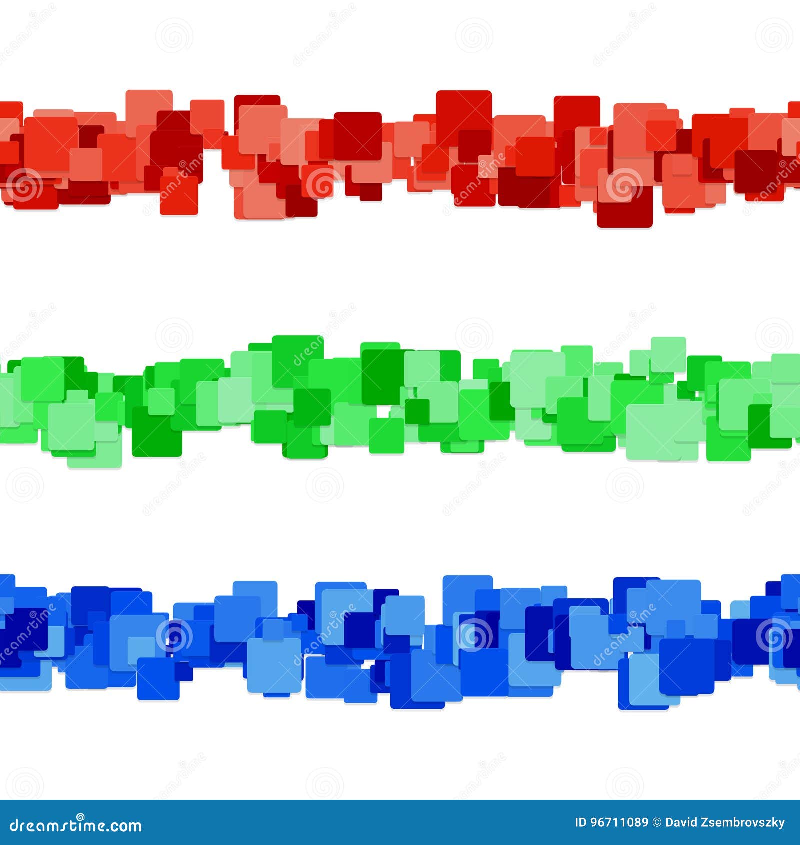 Abstract Square Pattern Page Dividing Line Design Set - Vector Graphic ...