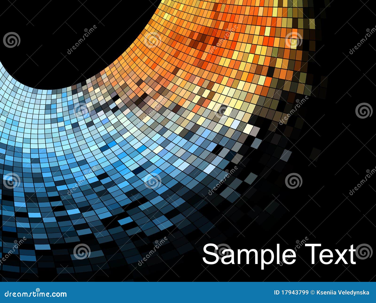 Abstract Square Pixel Mosaic Background Stock Illustration ...