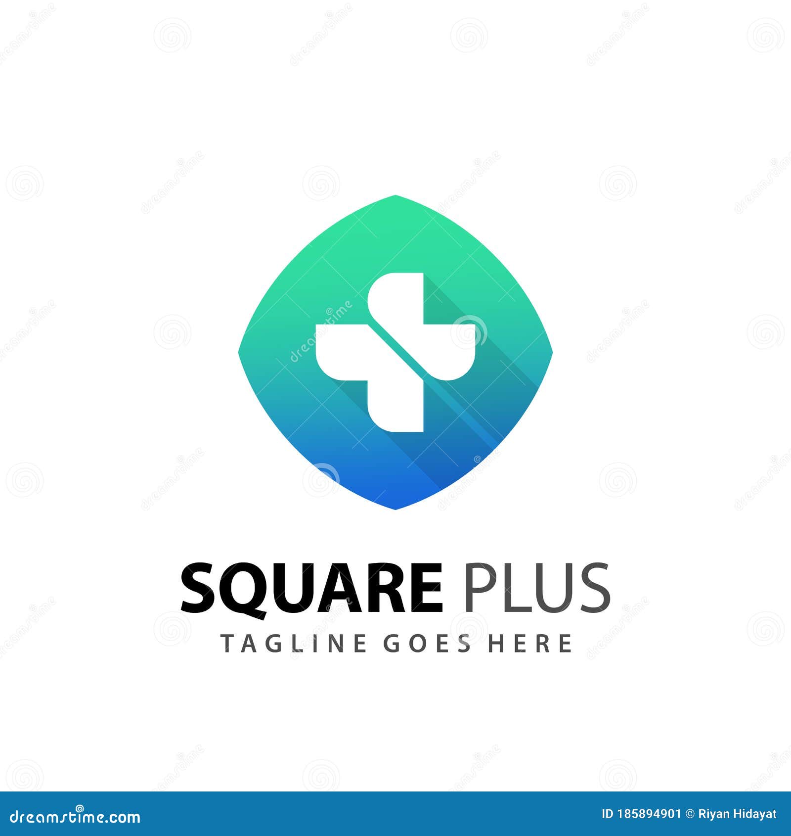 Abstract Square Plus Medical Icon Logo Design Vector Illustration ...