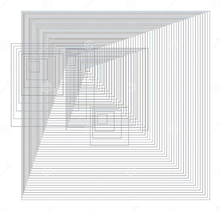 Abstract Square, Rectangle Geometric Pattern. Messy, Illustration ...