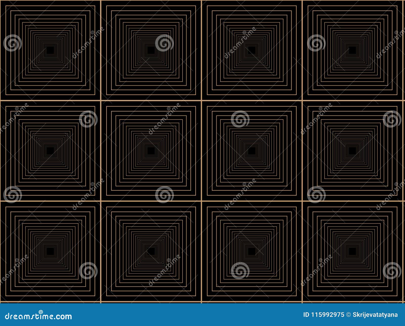 The Abstract Square Repeating Tile Pattern Stock Vector - Illustration ...