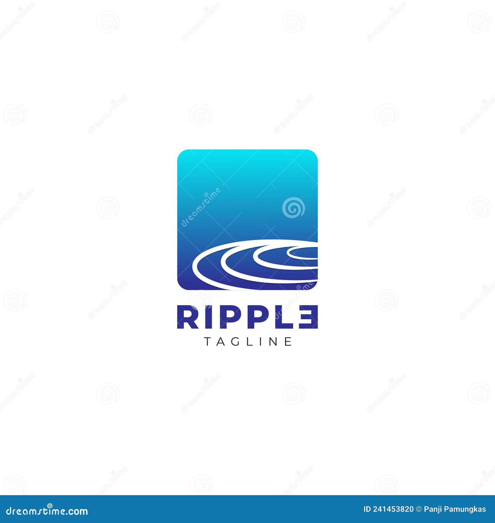 Abstract Square Ripple Business Logo Design Template Stock Illustration ...