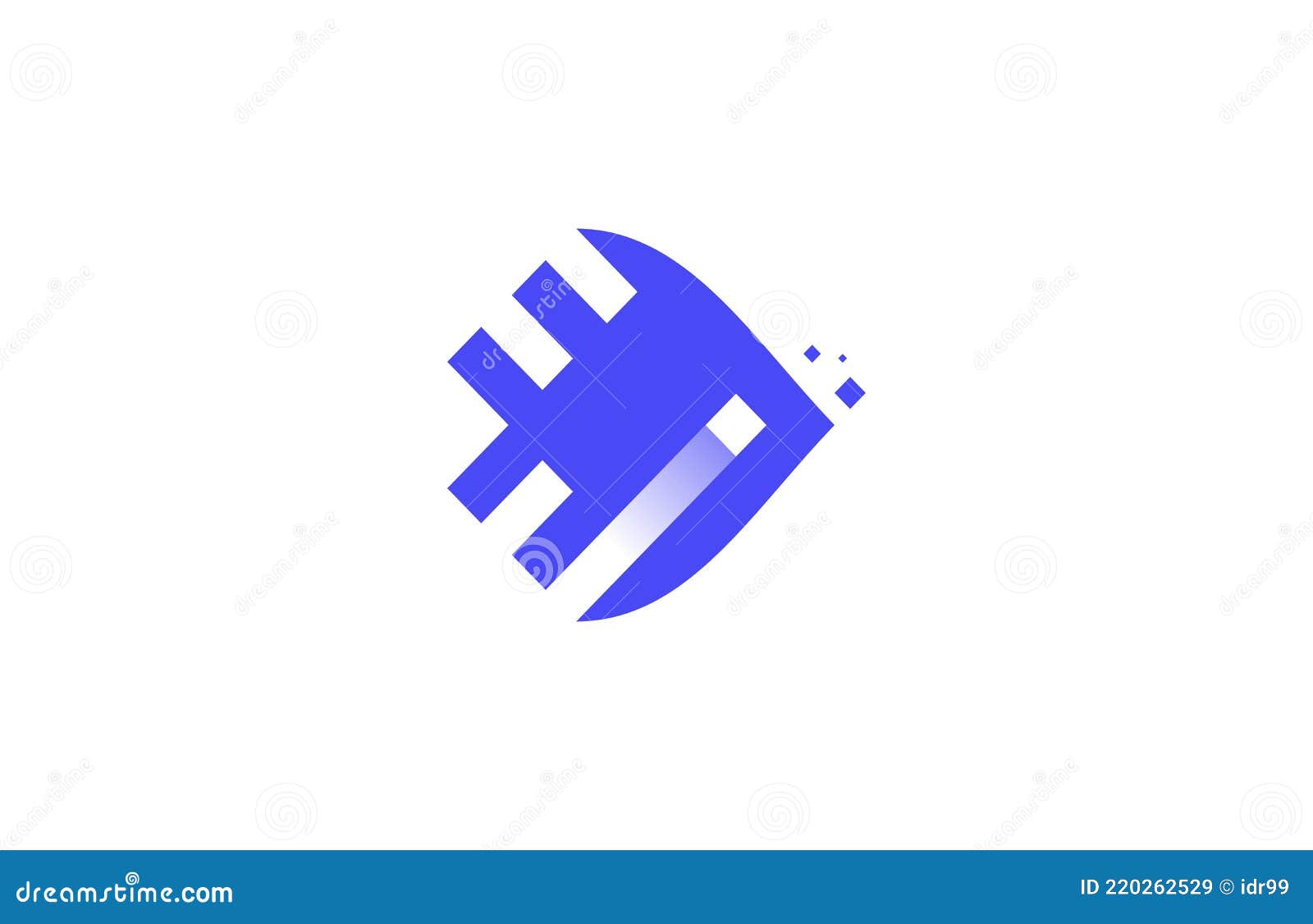 Abstract Square Shape Fish Logo Stock Illustration - Illustration of ...