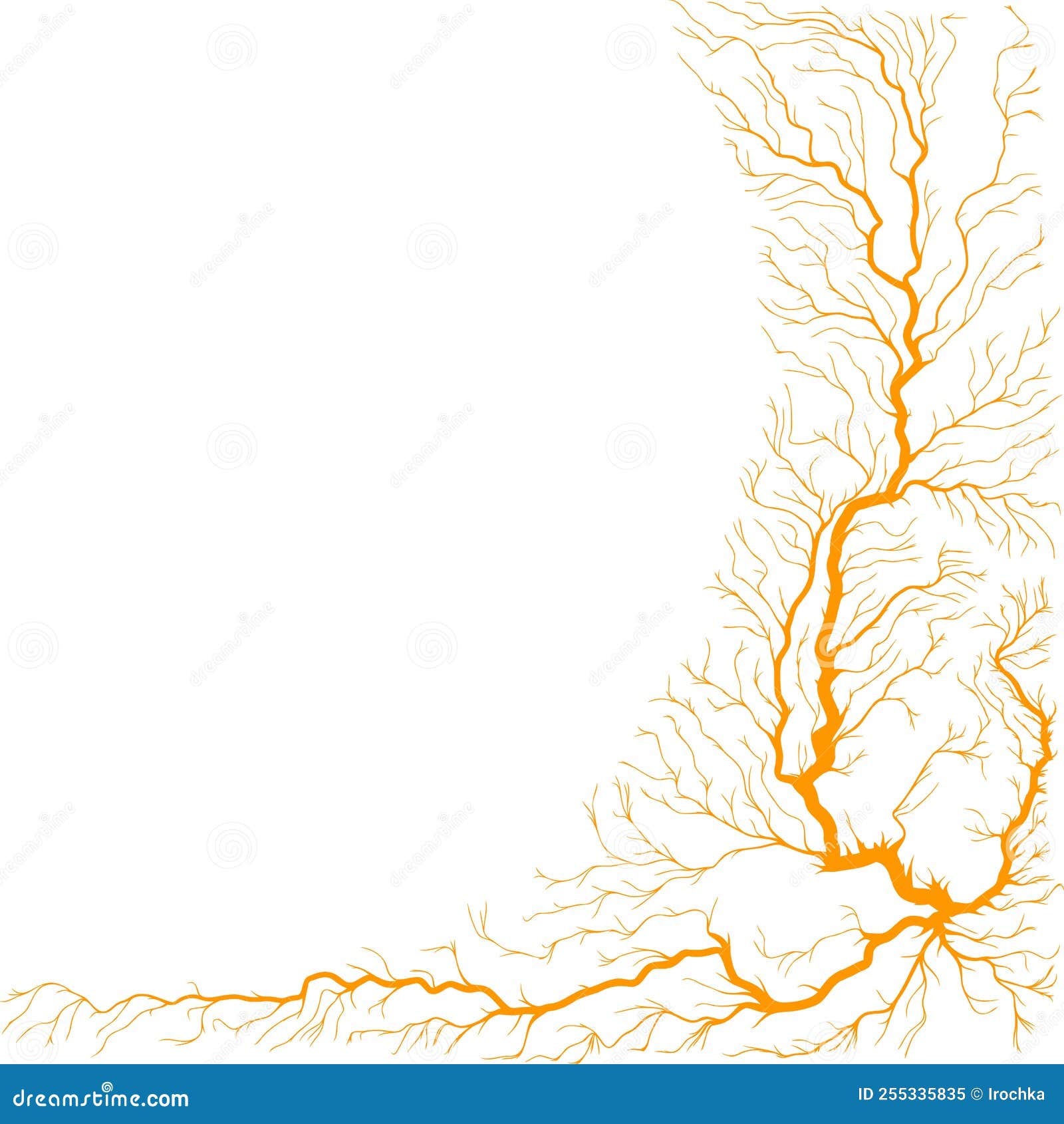 Abstract Square Shape Illustration of Tree Roots. Stock Vector ...