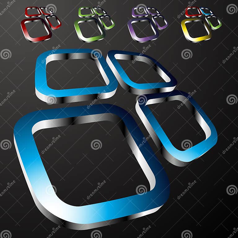 Abstract Square Shape Set stock vector. Illustration of symbol - 16425109