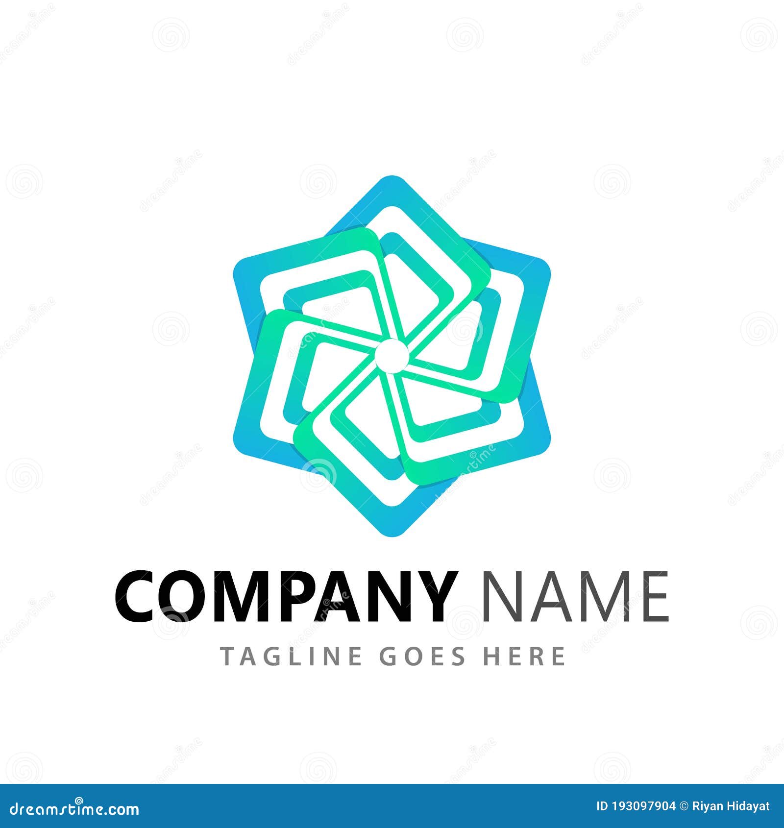 Abstract Square Star Round Logos Design Vector Illustration Template ...