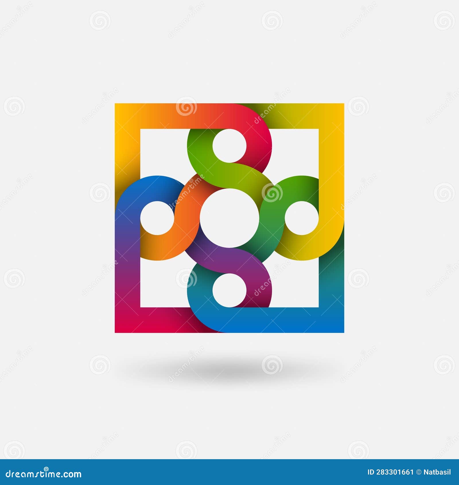Abstract Square Symbol on White Background Stock Vector - Illustration ...