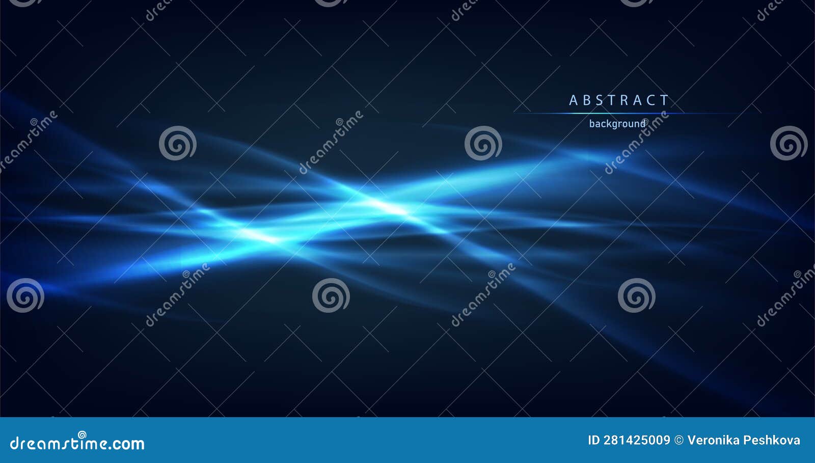 Abstract Square Template. Smoky Dark Blue Wave Flow Stock Vector ...
