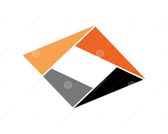 Abstract Square Triangle Logo Template Stock Illustration ...