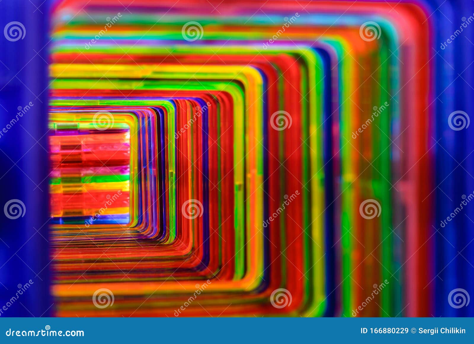 Abstract Square Tunnel Made of Magnetic Constructor Stock Image - Image ...