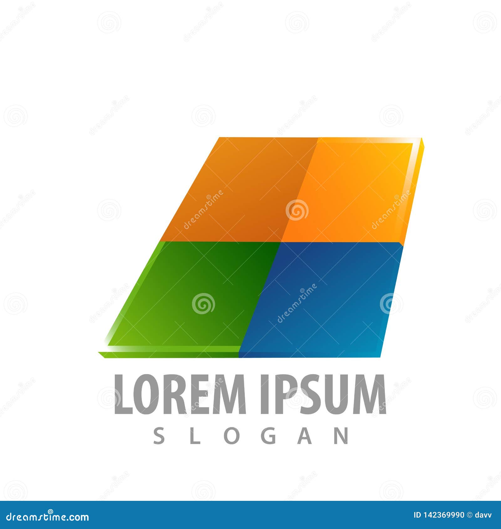 Abstract Square Window Colorful Concept Design. Symbol Graphic Template ...