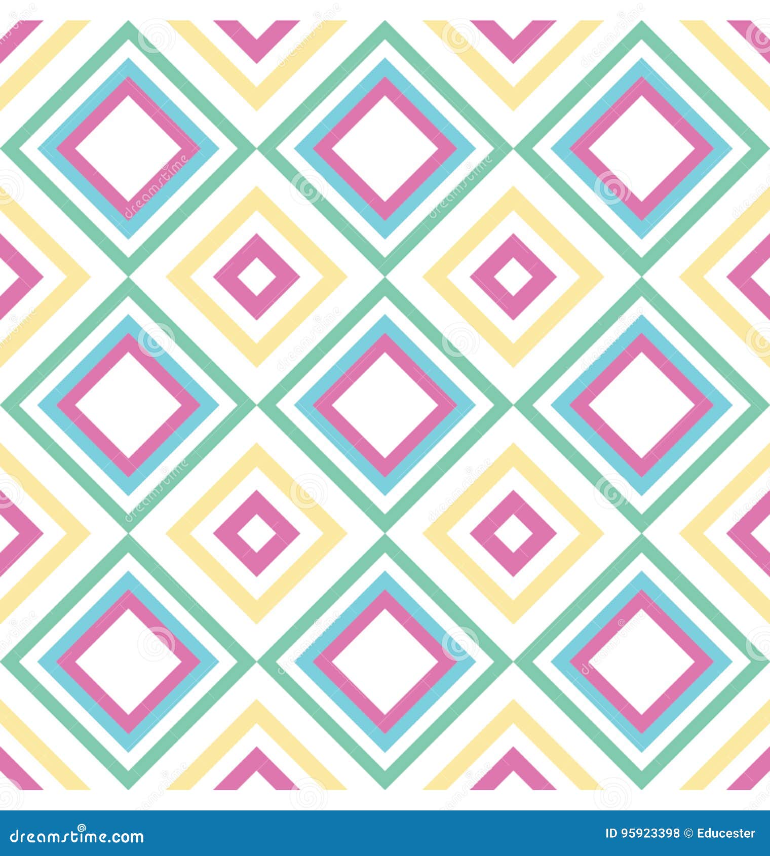 Abstract Squares Seamless Geometric Pattern Stock Illustration ...