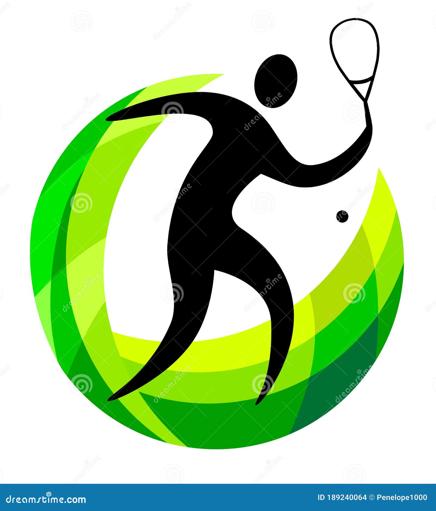 Abstract Squash Player Graphic in Vector Quality. Stock Vector ...